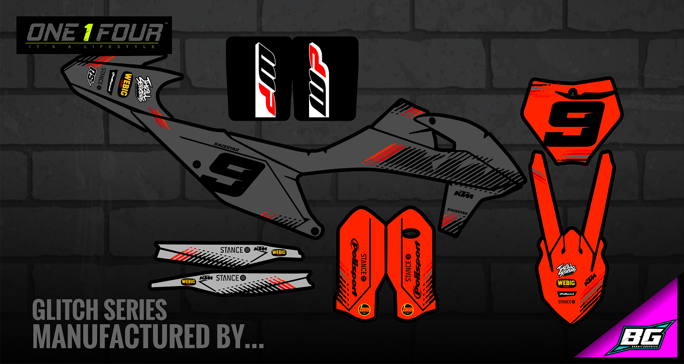 ONE 1 FOUR PRE-DESIGNED KTM STICKER KIT - lifestyle114