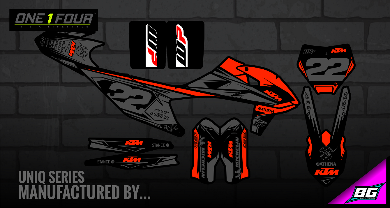 ONE 1 FOUR PRE-DESIGNED KTM STICKER KIT - lifestyle114